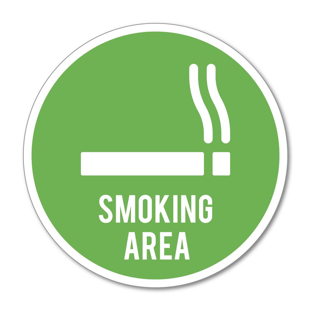 Smoking Area Sticker Decal | Signs Stickers - Sticker Collective