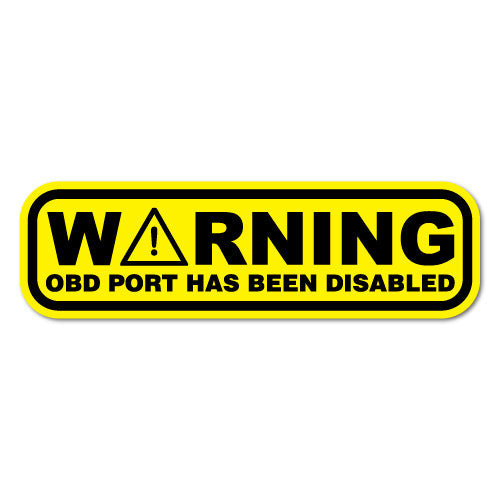 Warning Obd Port Sticker Decal | JDM Stickers - Sticker Collective