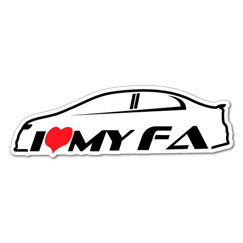 I Love My Fa Outlines Jdm Car Sticker Decal | JDM Stickers - Sticker ...