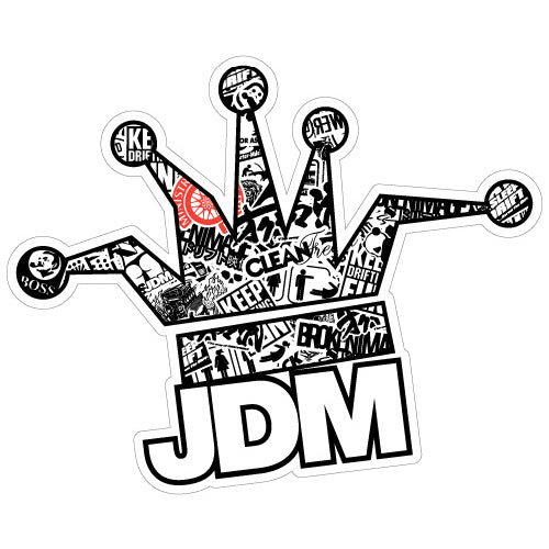 Jdm Clown Crown Bomb B&W Jdm Sticker Decal | JDM Stickers - Sticker ...