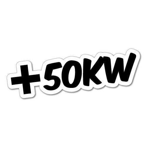 Plus 50Kw Jdm Car Sticker Decal | JDM Stickers - Sticker Collective