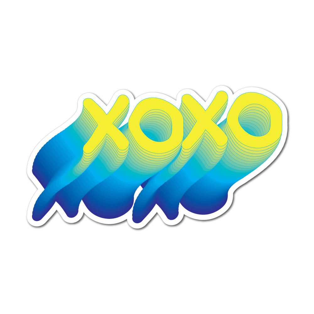 Hugs And Kisses Xoxo Sticker Decal | Trending Stickers - Sticker Collective