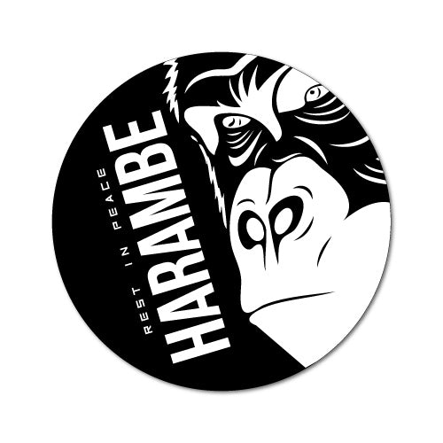 Rest In Peace Harambe Sticker | Humanity Stickers - Sticker Collective