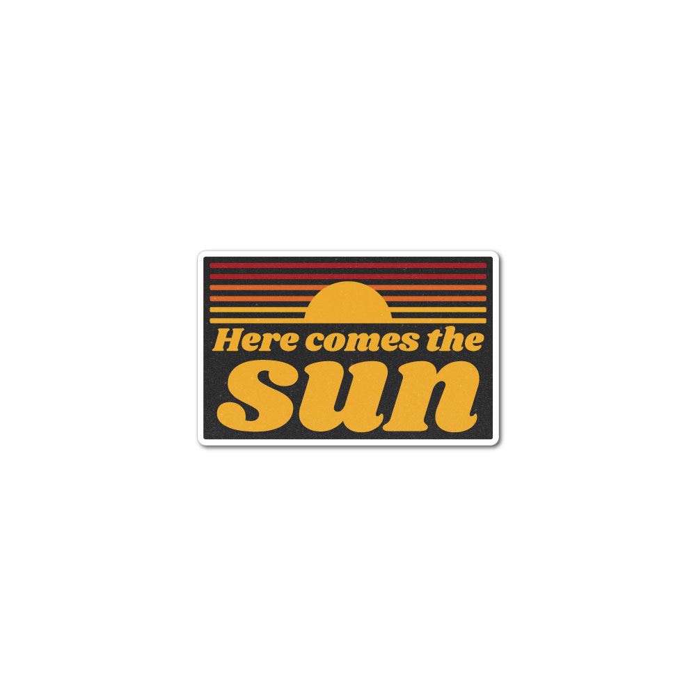 Retro Sun Sticker Decal | Good Vibes Stickers - Sticker Collective