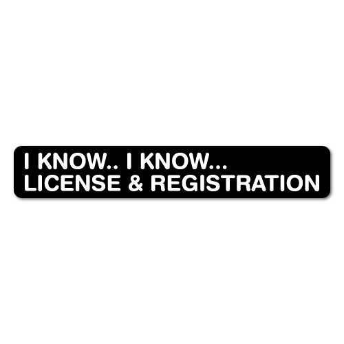 I Know License & Registration Jdm Sticker Decal | JDM Stickers ...