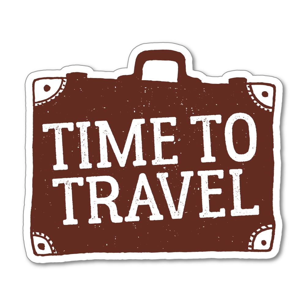 Time To Travel Sticker Decal | Travel Stickers - Sticker Collective