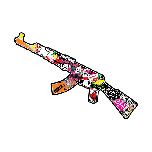 Gun Bomb Ak47 Jdm Sticker Decal | JDM Stickers - Sticker Collective