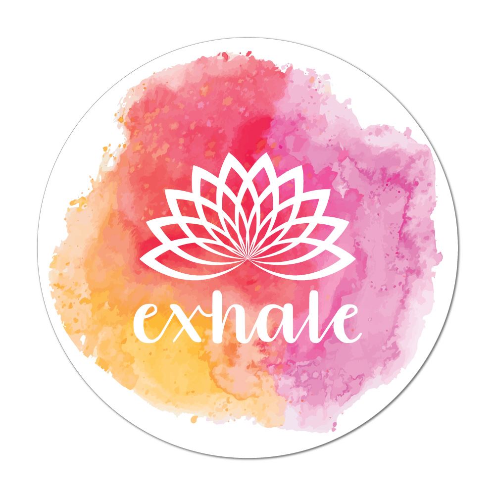 Exhale Laptop Car Sticker Decal | Hippie Stickers - Sticker Collective