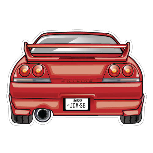 Skyline R33 Gtr Red Jdm Sticker Decal | JDM Stickers - Sticker Collective