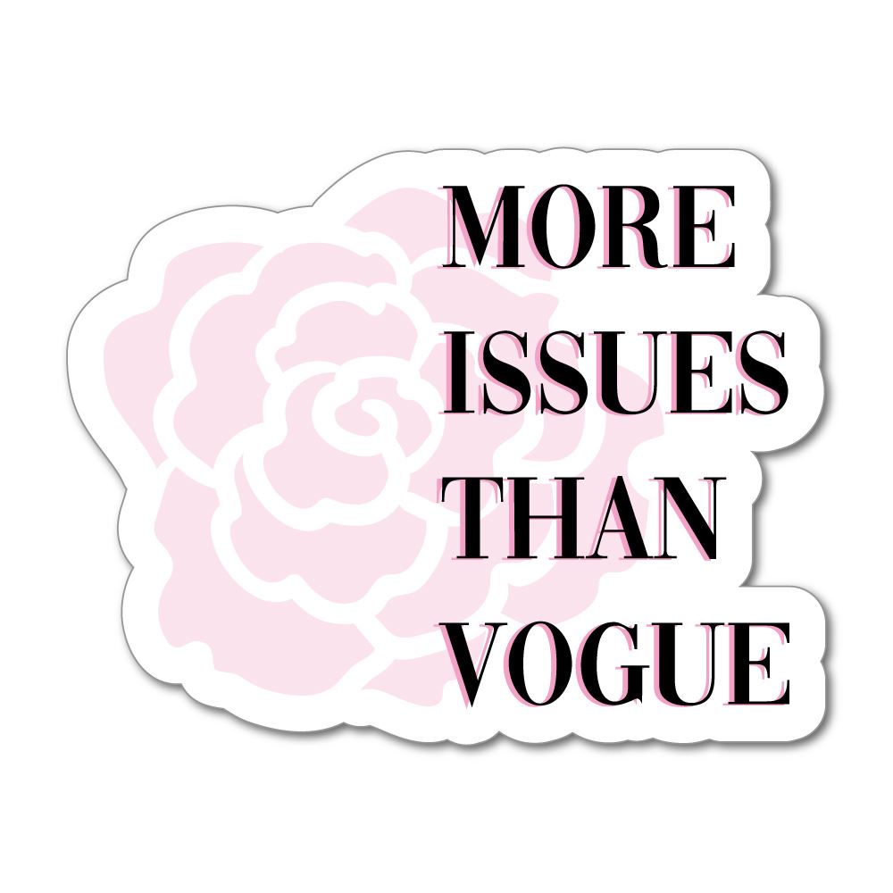 More Issues Than Vogue Magazine Fashion Rose Pink Car Sticker Decal ...