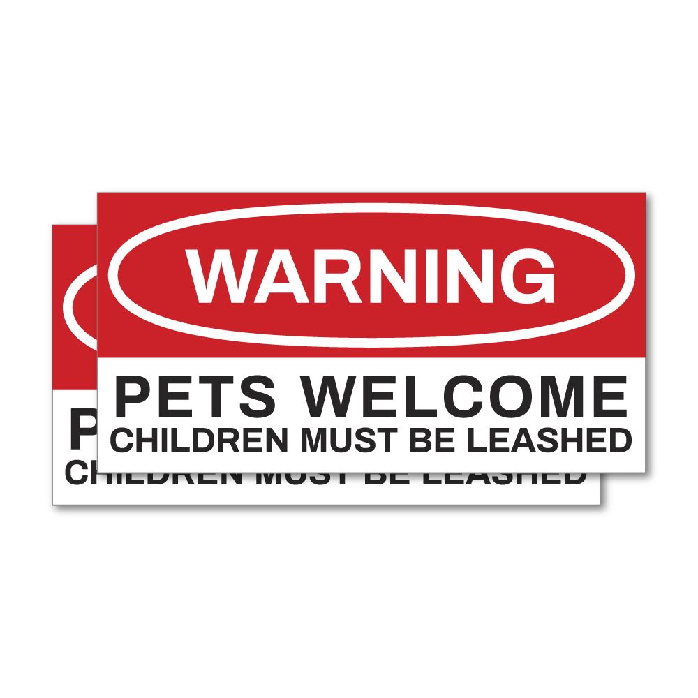 Pets Welcome Sticker Decal | Funny Stickers - Sticker Collective