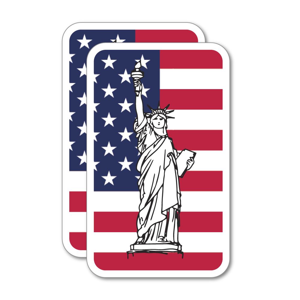 2X Usa Sticker Decal | Travel Stickers - Sticker Collective