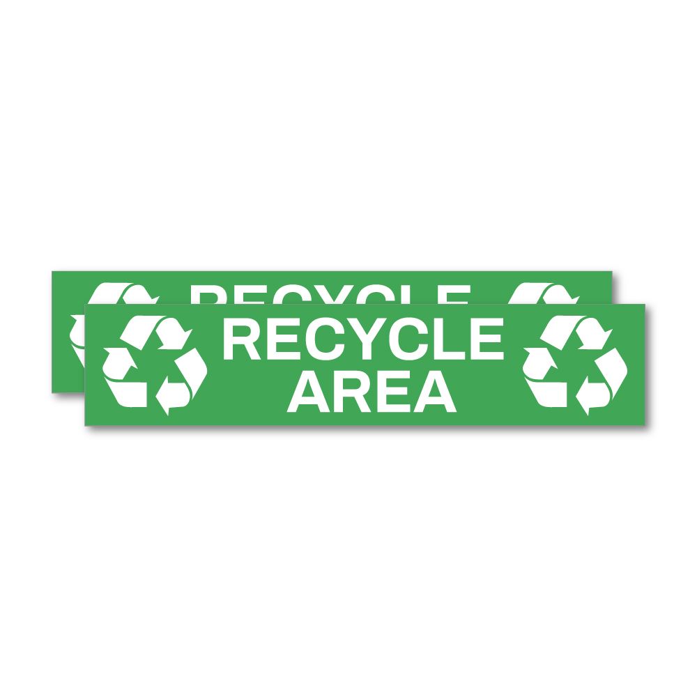 2X Recycle Area Sticker Decal | Signs Stickers - Sticker Collective