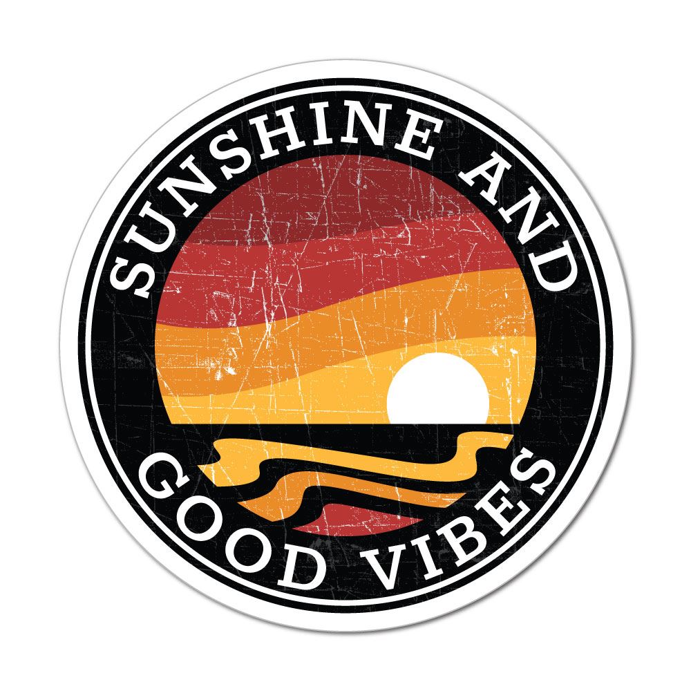 Sunshine And Good Vibes Sticker Decal | Good Vibes Stickers - Sticker ...