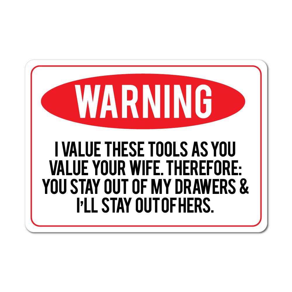 Warning Wife Funny Sticker Decal | Funny Stickers - Sticker Collective