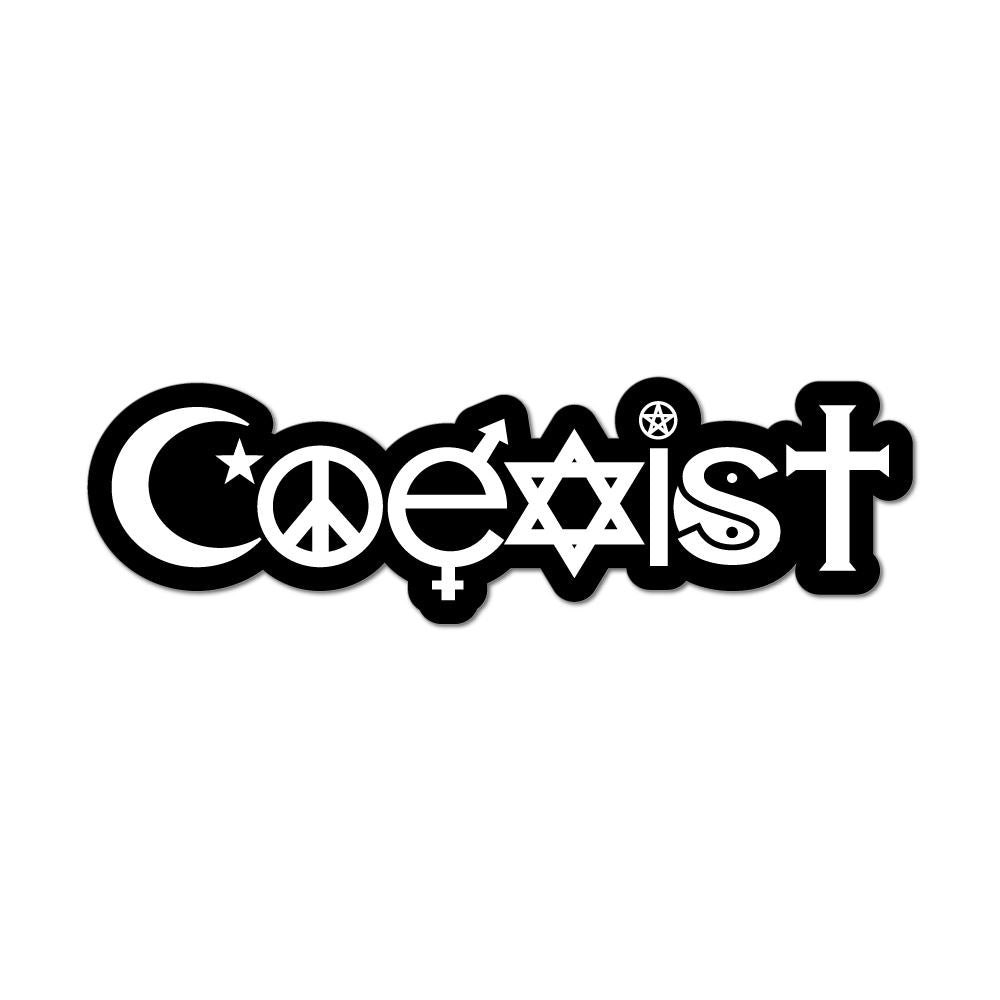 Coexist Laptop Car Sticker Decal | Hippie Stickers - Sticker Collective