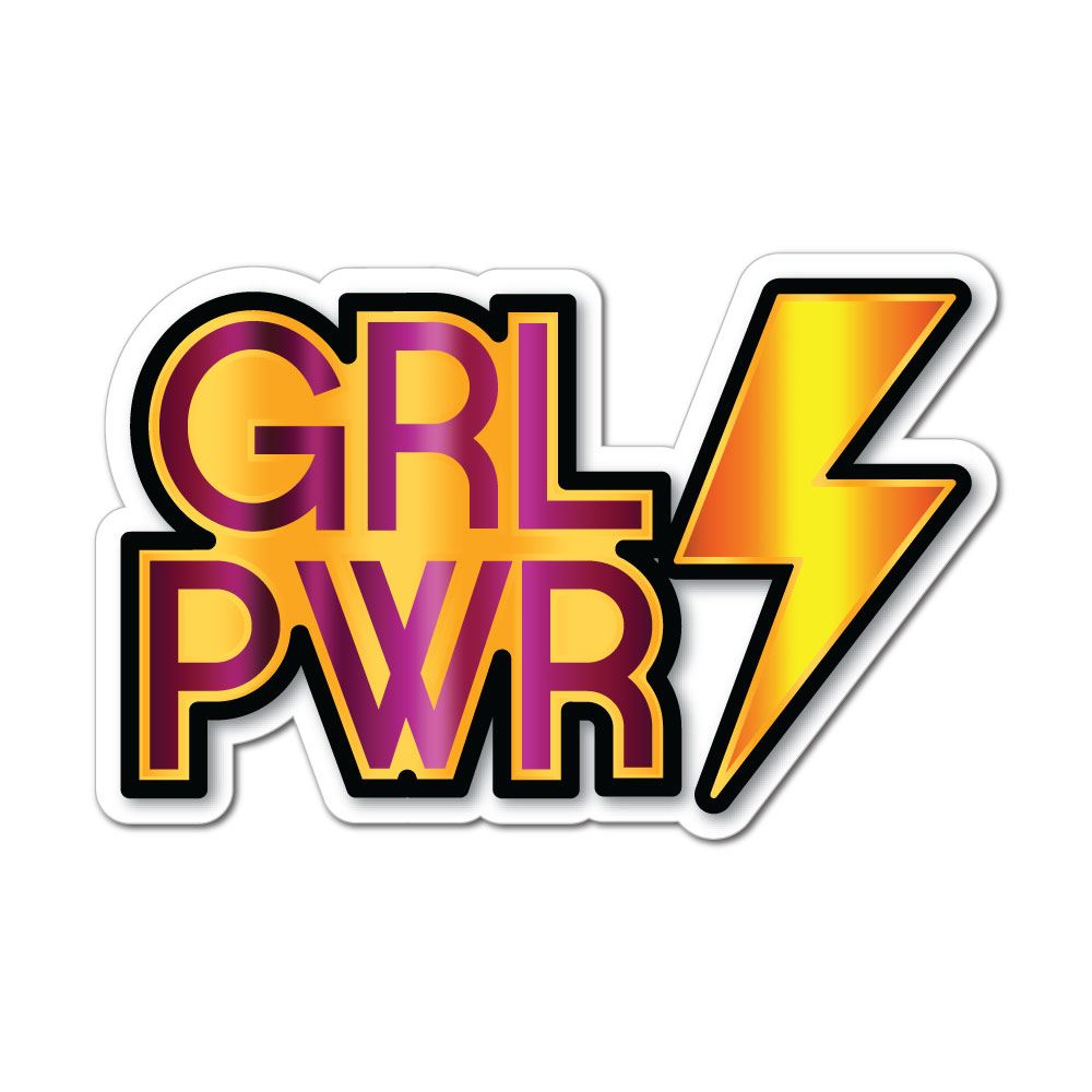 Grl Pwr Sticker Decal | Feminist Stickers - Sticker Collective