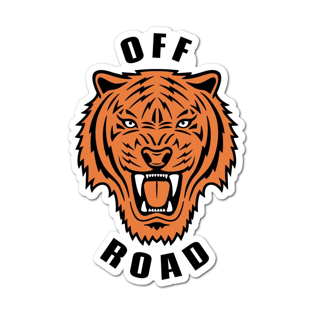 Off Road Tiger Sticker Decal | Animal Stickers - Sticker Collective