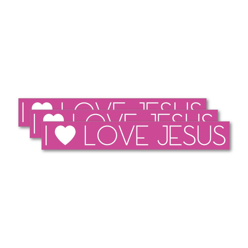 3X I Love Jesus Sticker Decal | Religion Stickers - Sticker Collective