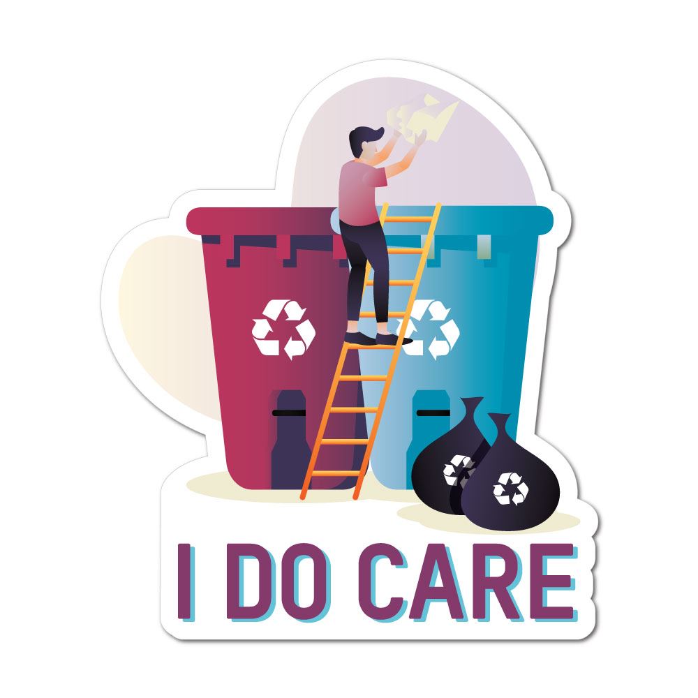 I Do Care Sticker Decal | Environment Stickers - Sticker Collective