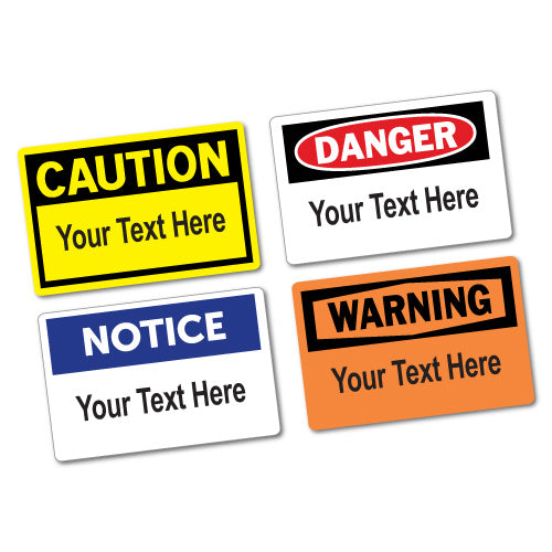 Custom Warning Signage Sticker | Stickers - Sticker Collective
