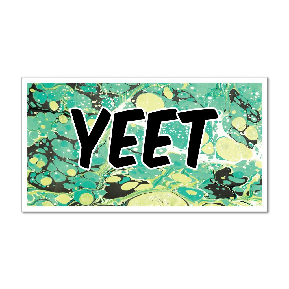 Yeet Marble Colour Texture Background Meme Paper Car Sticker Decal ...