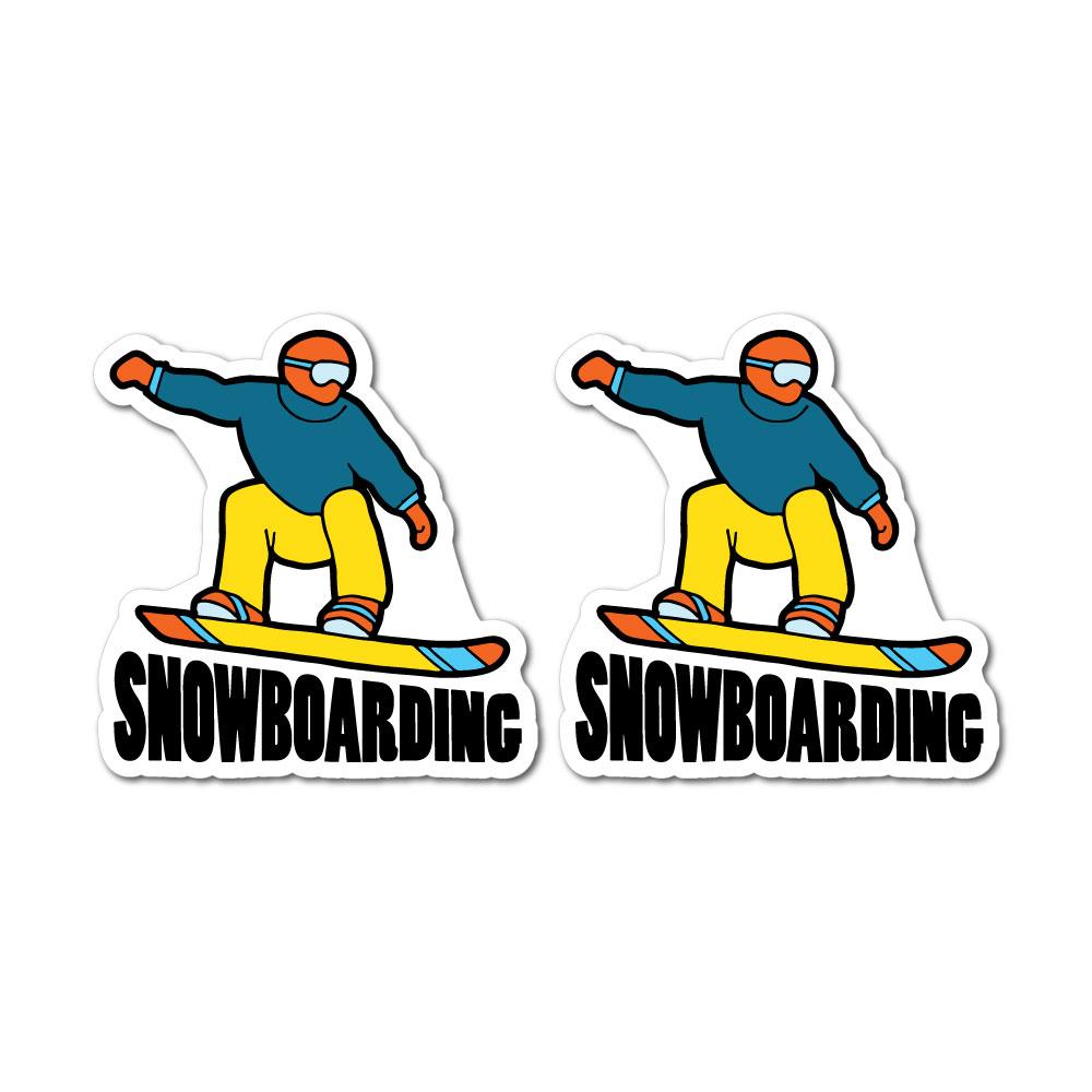 2X Skiing Sticker Decal | Sport Stickers - Sticker Collective