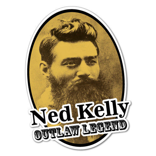 Ned Kelly Oval Sticker | Australian Stickers - Sticker Collective