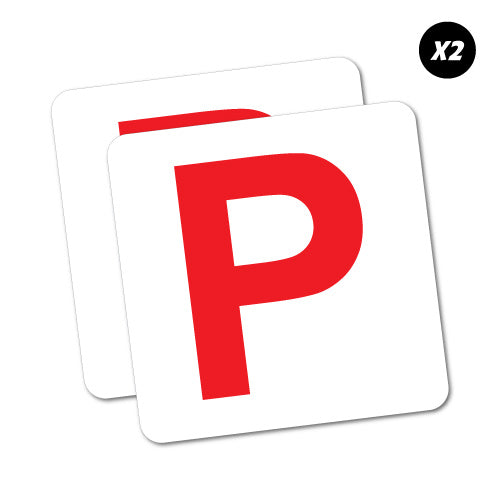2X Red P Plate Probationary Sticker | P Plates Stickers - Sticker ...