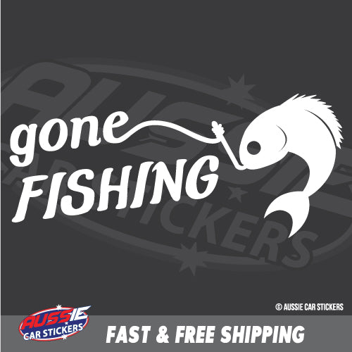 Gone Fishing Sticker | Fishing Stickers - Sticker Collective