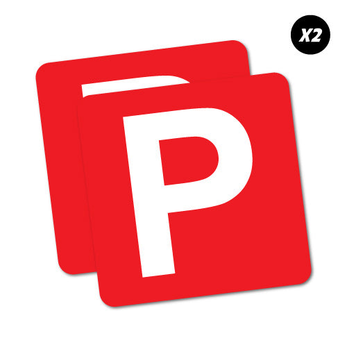 2X P Probationary Plate Red Sticker | P Plates Stickers - Sticker ...