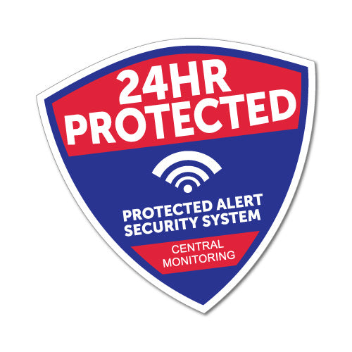 24Hr Protected Security Sticker | CCTV Stickers - Sticker Collective