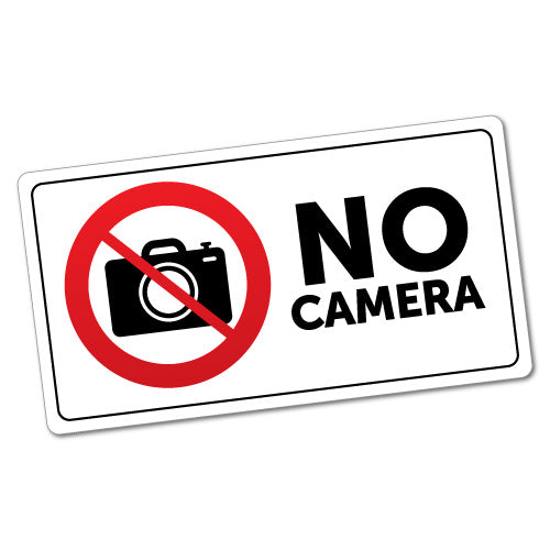 No Camera Sticker | Prohibtion Signage Stickers - Sticker Collective