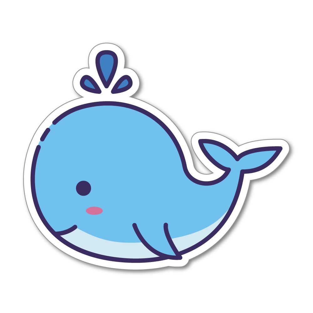 Whale Sticker Decal | Pets & Animals Stickers - Sticker Collective
