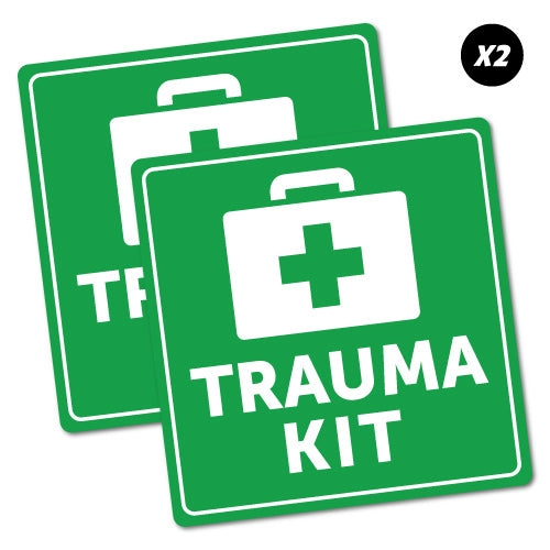 2X Trauma Kit Sticker | First Aid Stickers - Sticker Collective