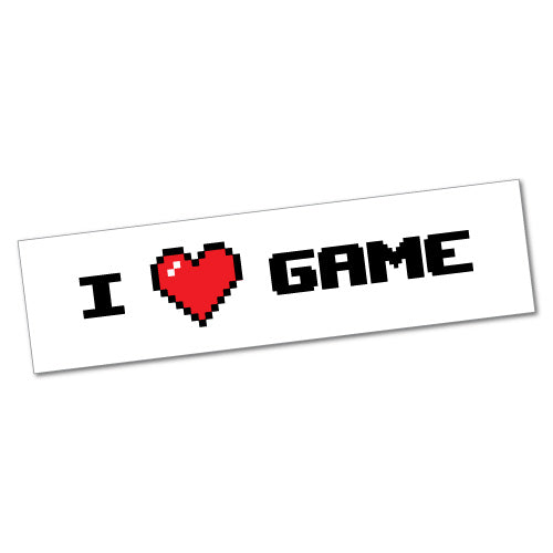 I Heart Game Sticker | Bumper Stickers - Sticker Collective