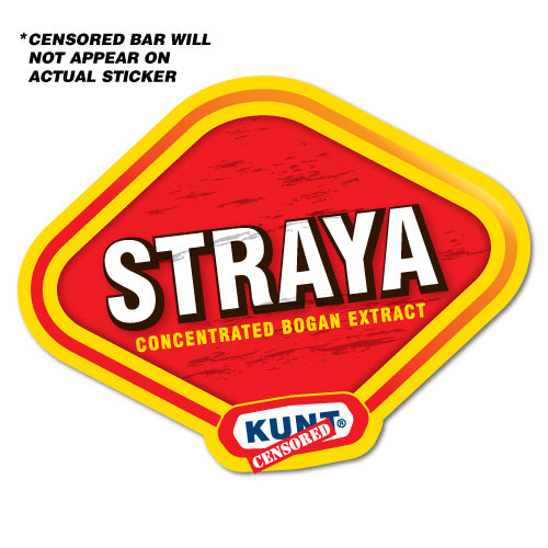 Straya Bogan Extract Funny Sticker | Brand Knock-offs Stickers ...