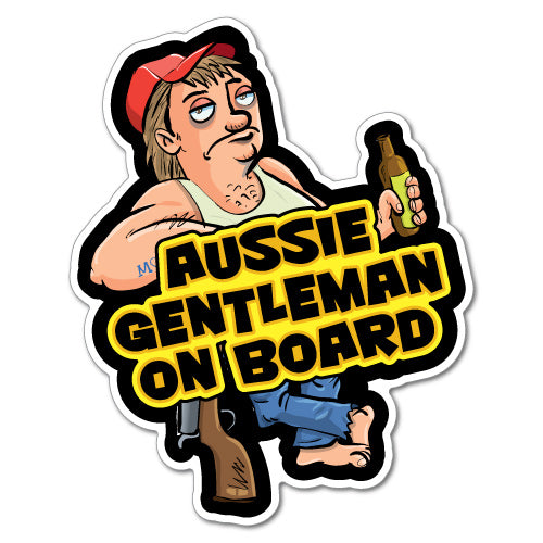Aussie Gentleman On Board Sticker | Australian Stickers - Sticker ...