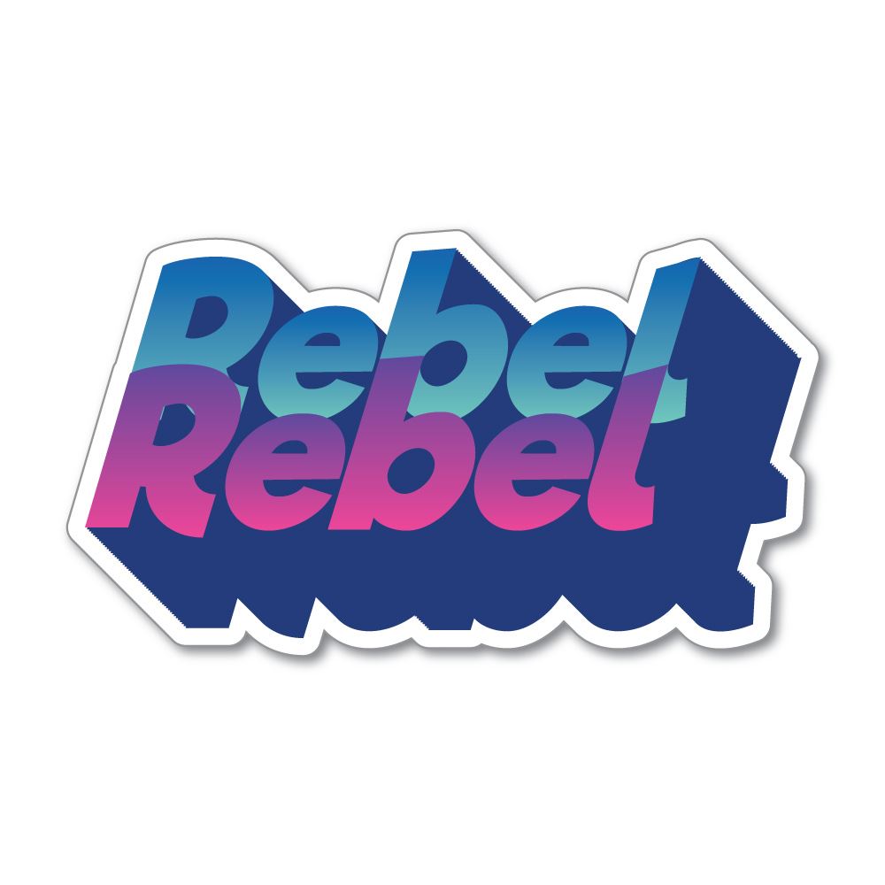 Rebel Rebel Sticker Decal | Grunge Stickers - Sticker Collective