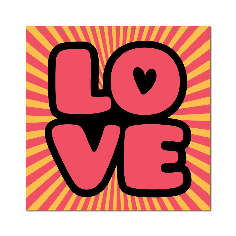 Pop Love Sticker Decal | Pop Art Stickers - Sticker Collective