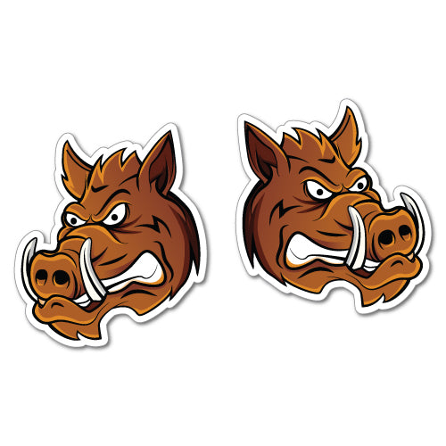 2X Angry Boars Sticker | Hunting Stickers - Sticker Collective