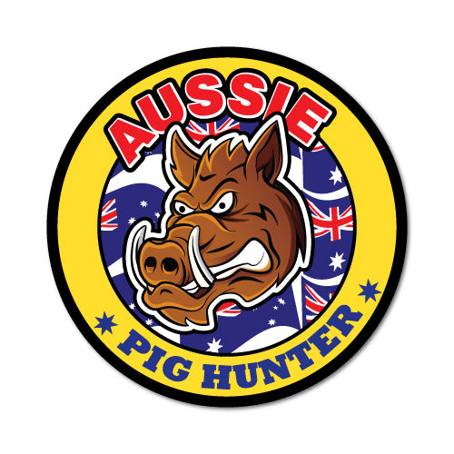 Aussie Pig Boar Hunter Sticker | Hunting Stickers - Sticker Collective