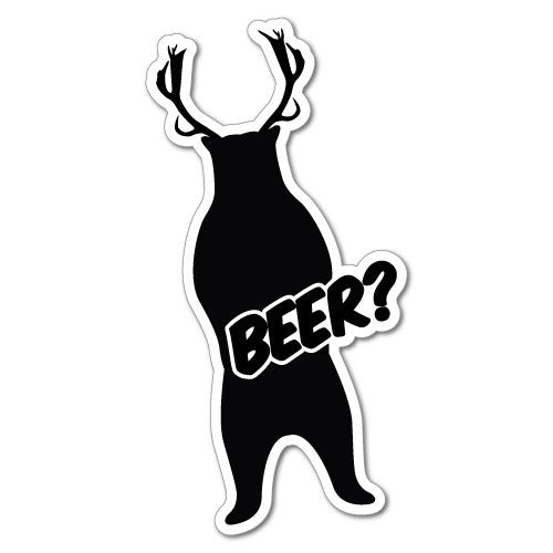 Beer Bear Deer Sticker | Hunting Stickers - Sticker Collective