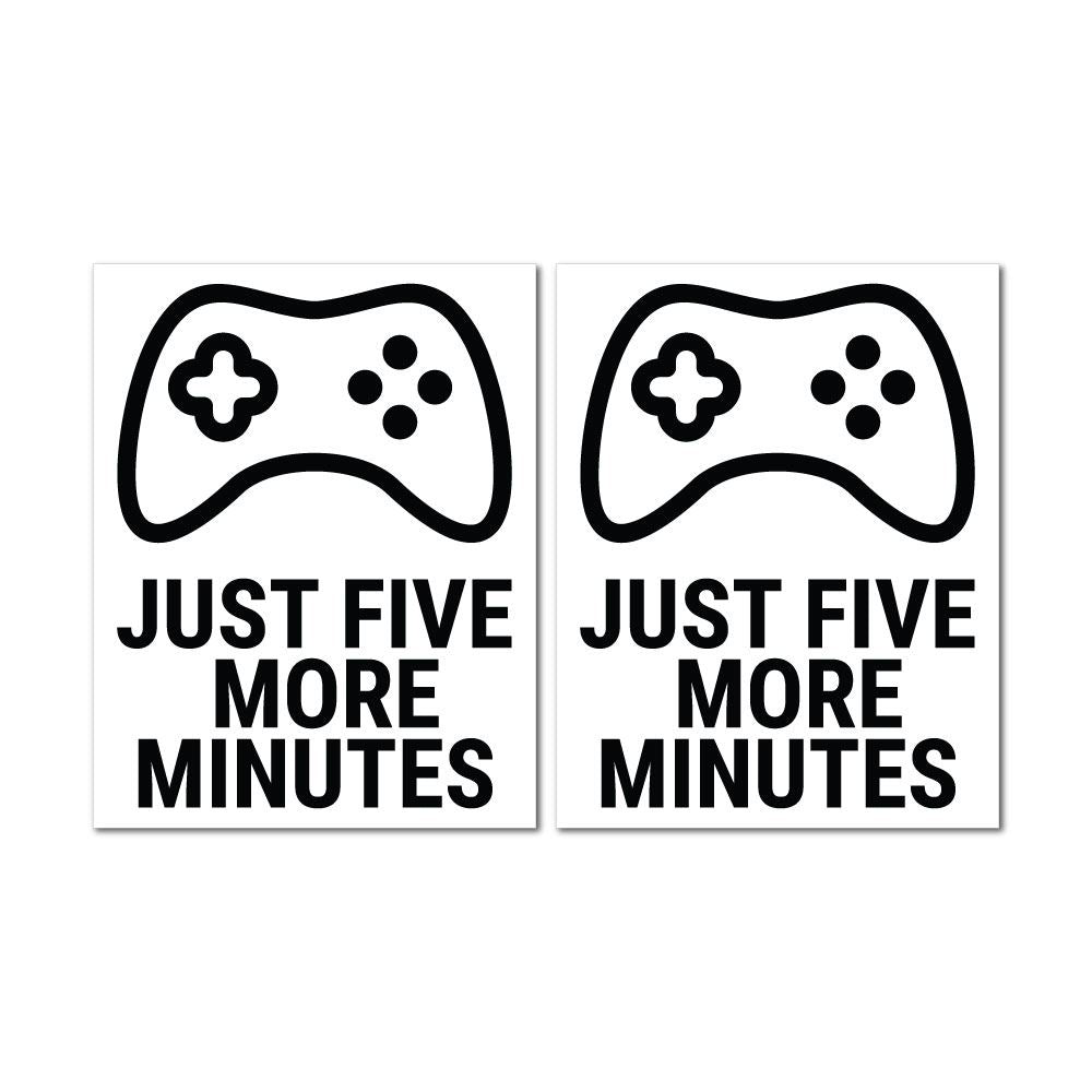 2X Just Five More Minutes Sticker Decal | Game Stickers - Sticker ...
