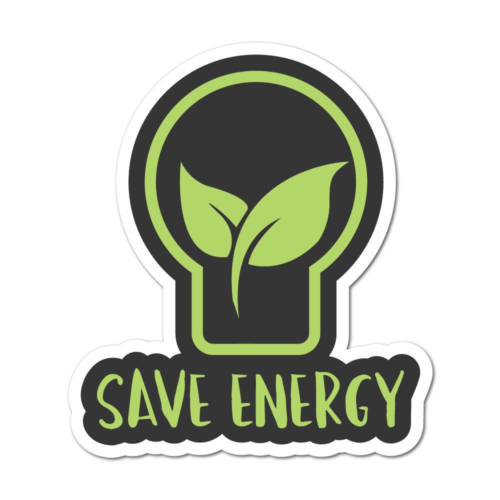 Save Energy Sticker Decal | Environment Stickers - Sticker Collective