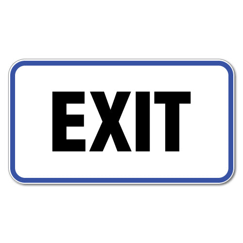 Exit Sticker | Prohibtion Signage Stickers - Sticker Collective