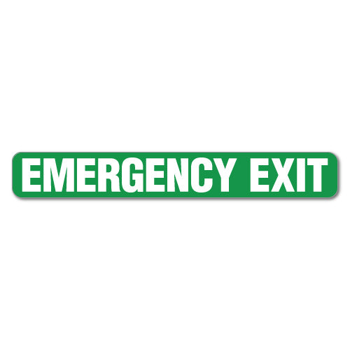 Emergency Exit Green Sticker | Fire Safety Stickers - Sticker Collective