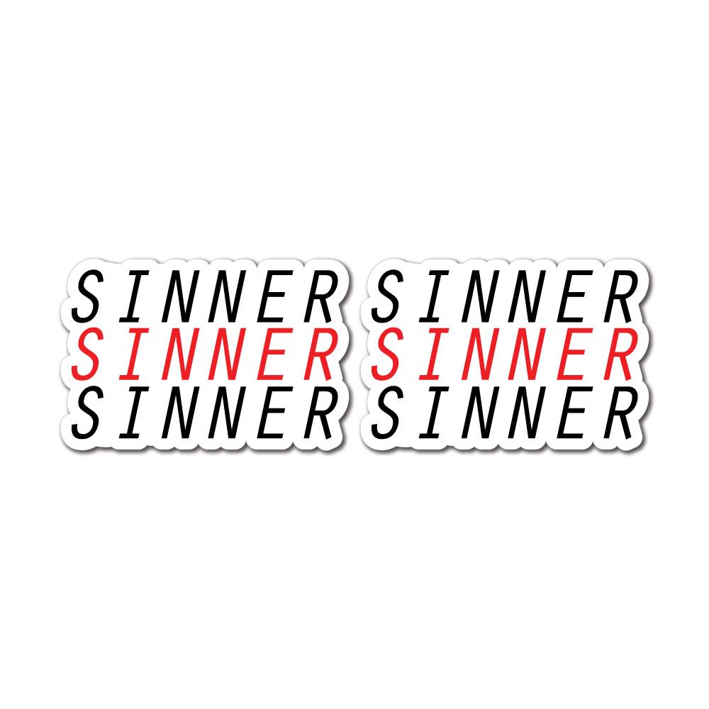 2X Im A Sinner Sticker Decal | Grunge Stickers - Sticker Collective