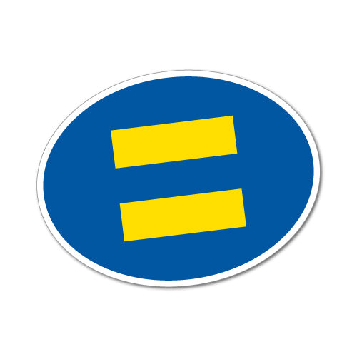 Equal Human Rights Blue Sticker | Bumper Stickers - Sticker Collective