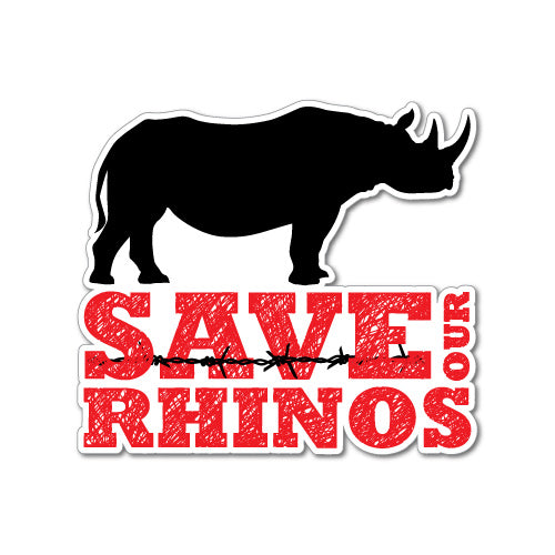 Save Our Rhinos Sticker | Humanity Stickers - Sticker Collective